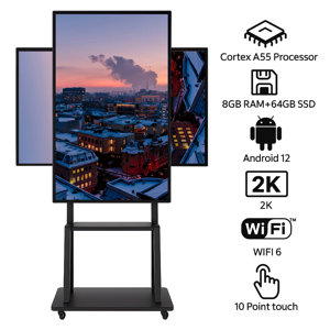 JYXCN Smart Board 49" 4K, Interactive Whiteboard Electronic Calendar Wireless Projection and ...